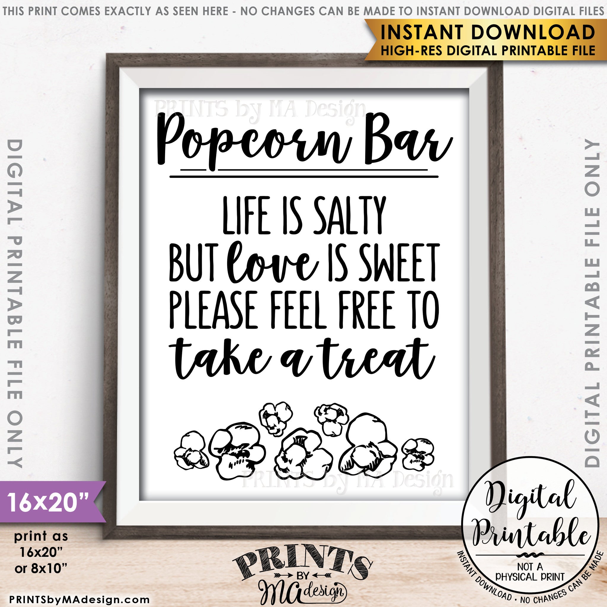 Popcorn Bar Labels Printable Free